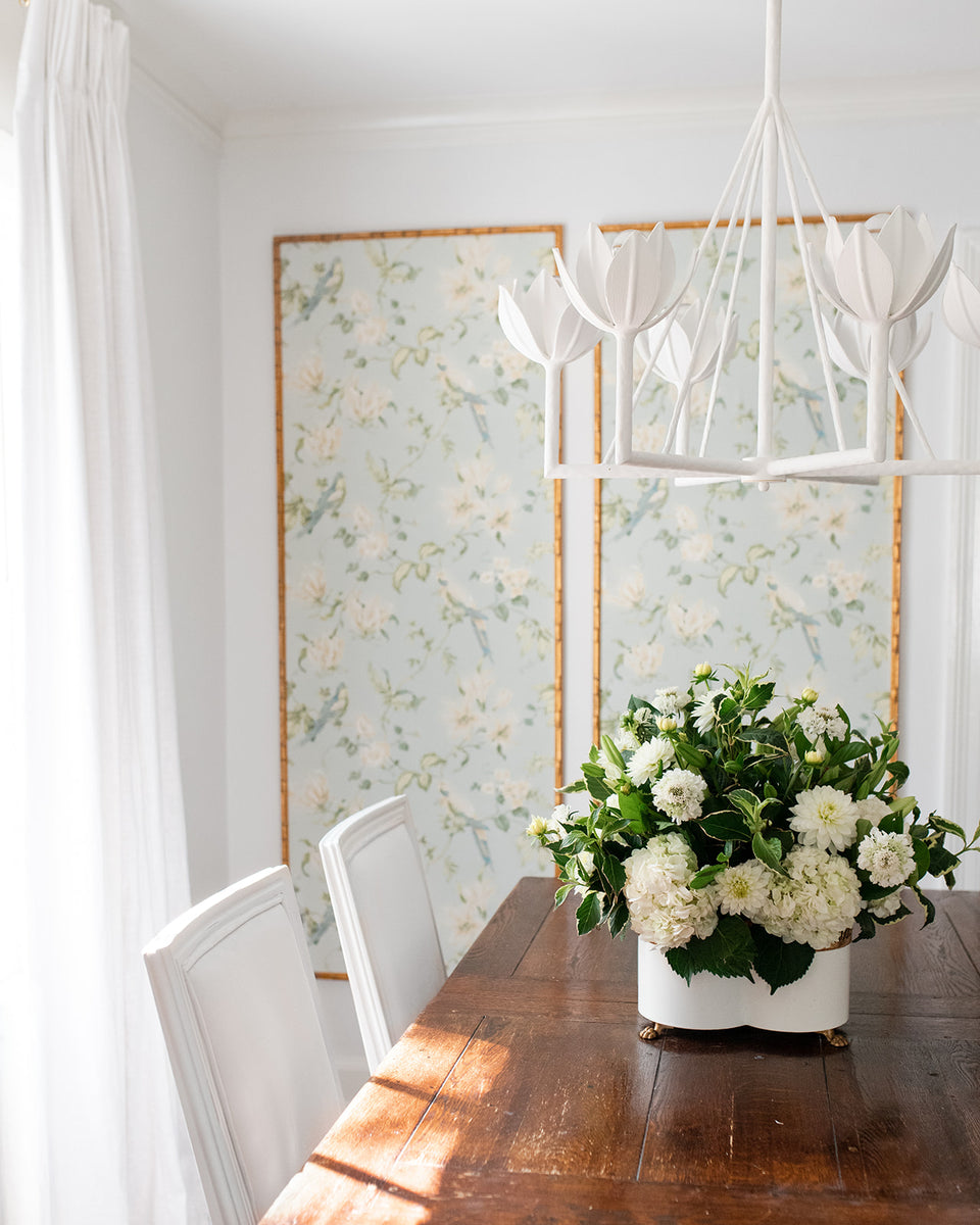 Chinoiserie Wallpaper Panel in Gold Bamboo Frame – Piqué by Parker Kennedy